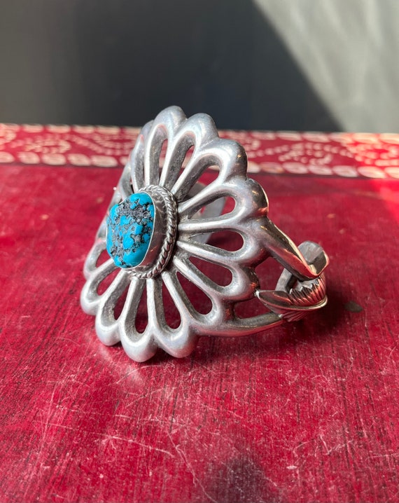 Vintage Native American Navajo Sterling Silver & Turq… - Gem