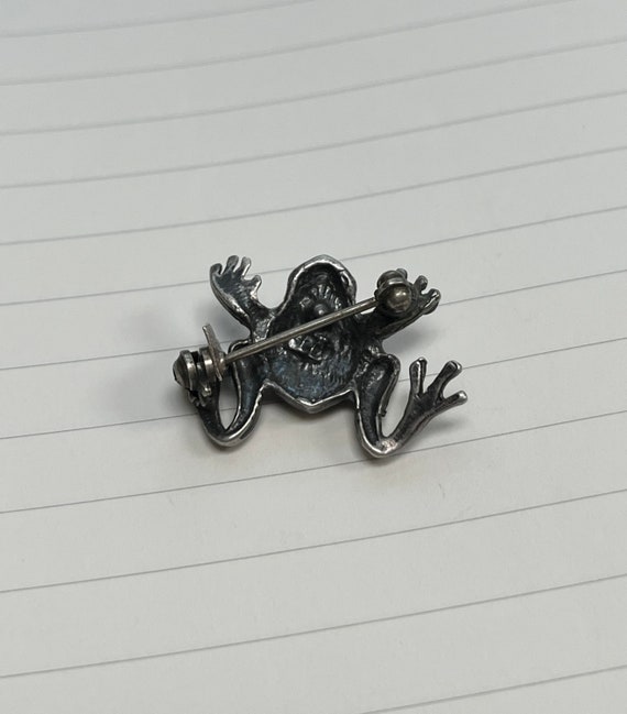 Vintage Mexico Sterling Silver Bumpy Frog / Toad Lape… - Gem