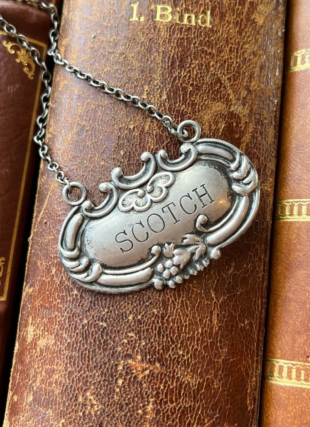 Antique Sterling Silver Scotch Decanter Tag - Etsy