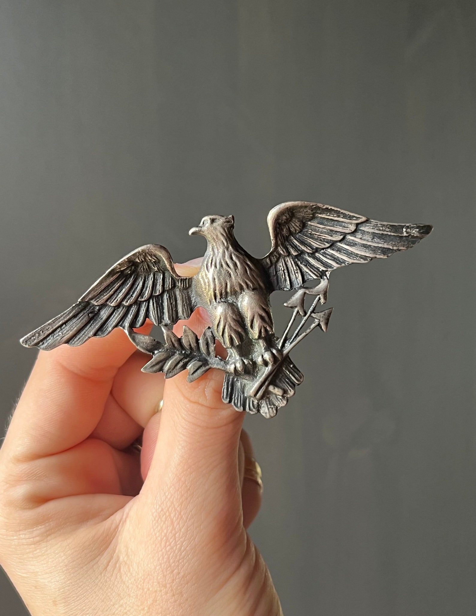 Vintage US Military Sterling Silver Eagle Seal Pin Brooch - Etsy