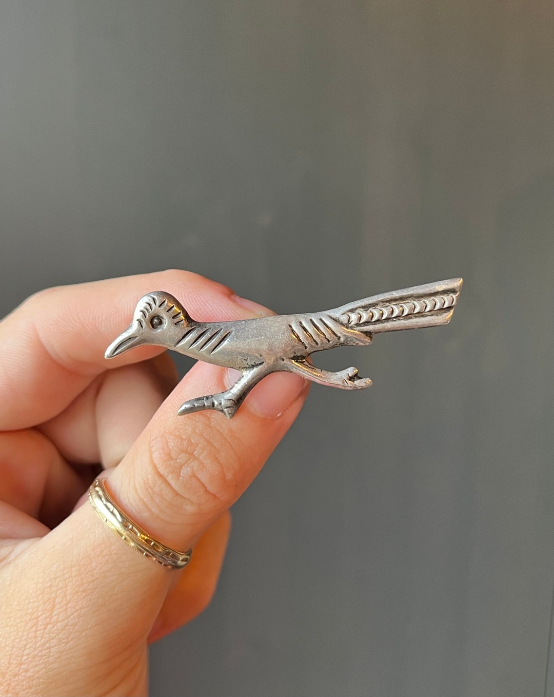 Vintage Native American Sterling Silver Roadrunner Pin Brooch - Etsy