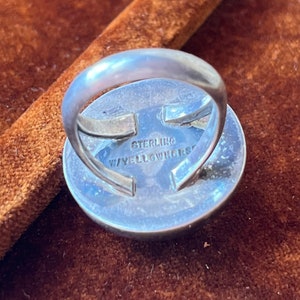 Sz 5.75 Vintage W/ Yellowhorse Native American Navajo Sterling Silver ...