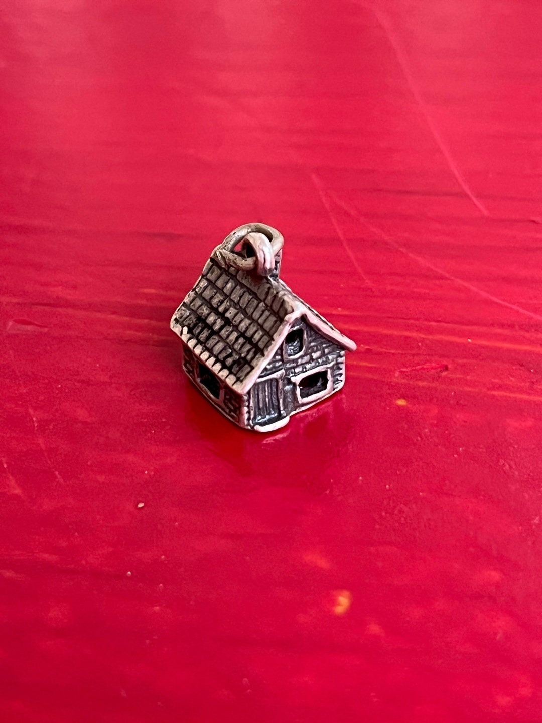 Vintage Sterling Silver House Charm - Etsy