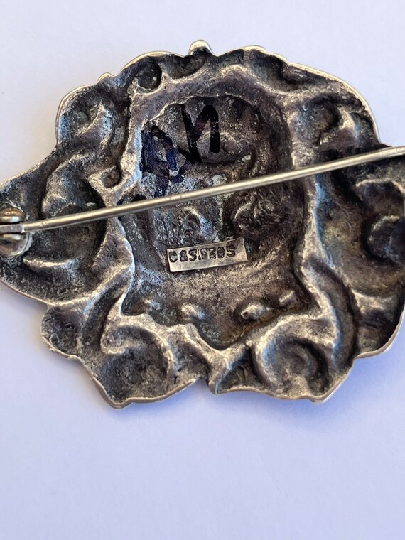 Antique Nordic C&S 830 Silver King Dragon Repoussé Pi… - Gem