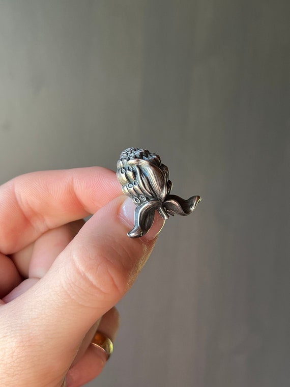 Antique Victorian Sterling Silver Magnolia Tree Seed … - Gem