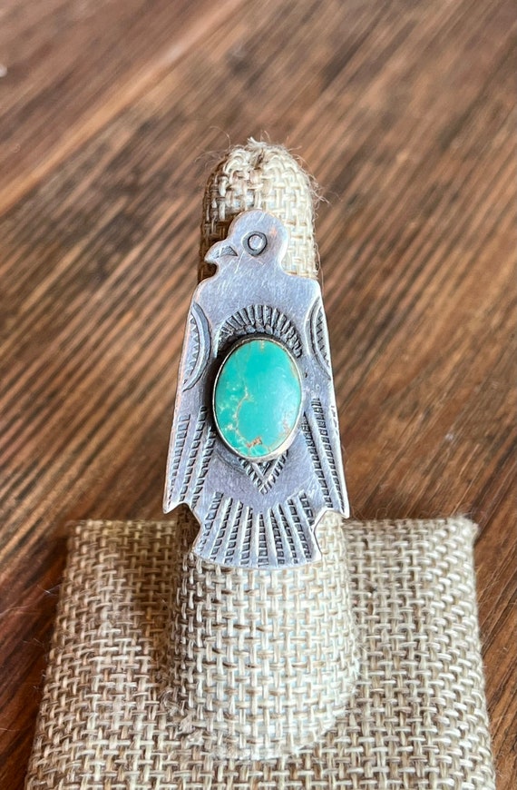 vintage thunderbird ring native - Gem