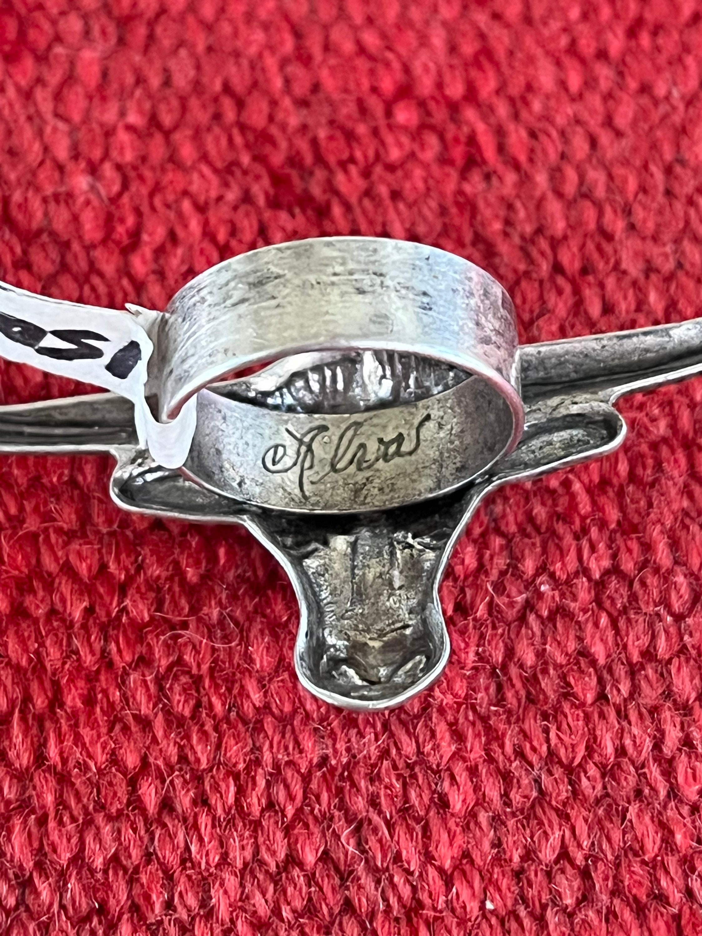 Sz 6 ~ Vintage Alvas Sterling Silver & Turquoise Longhorn Ring - Etsy
