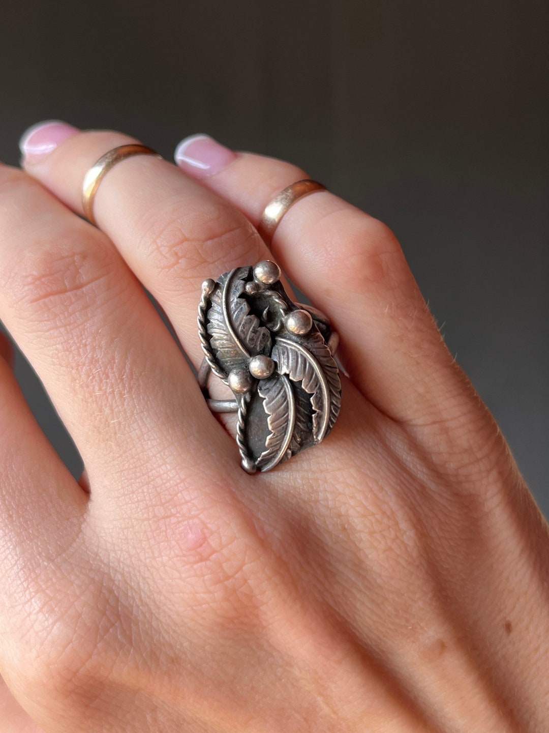 Sz 7.75 ~ Vintage Native American Navajo Sterling Silver Ring - Etsy