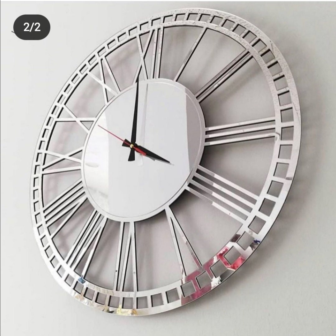 Stainless Steel Wall Clock - Etsy