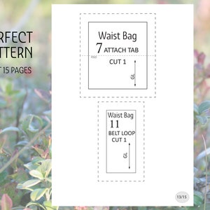 Waist Bag PDF Sewing Pattern Hip Bag Belt Bag Travel Hip - Etsy