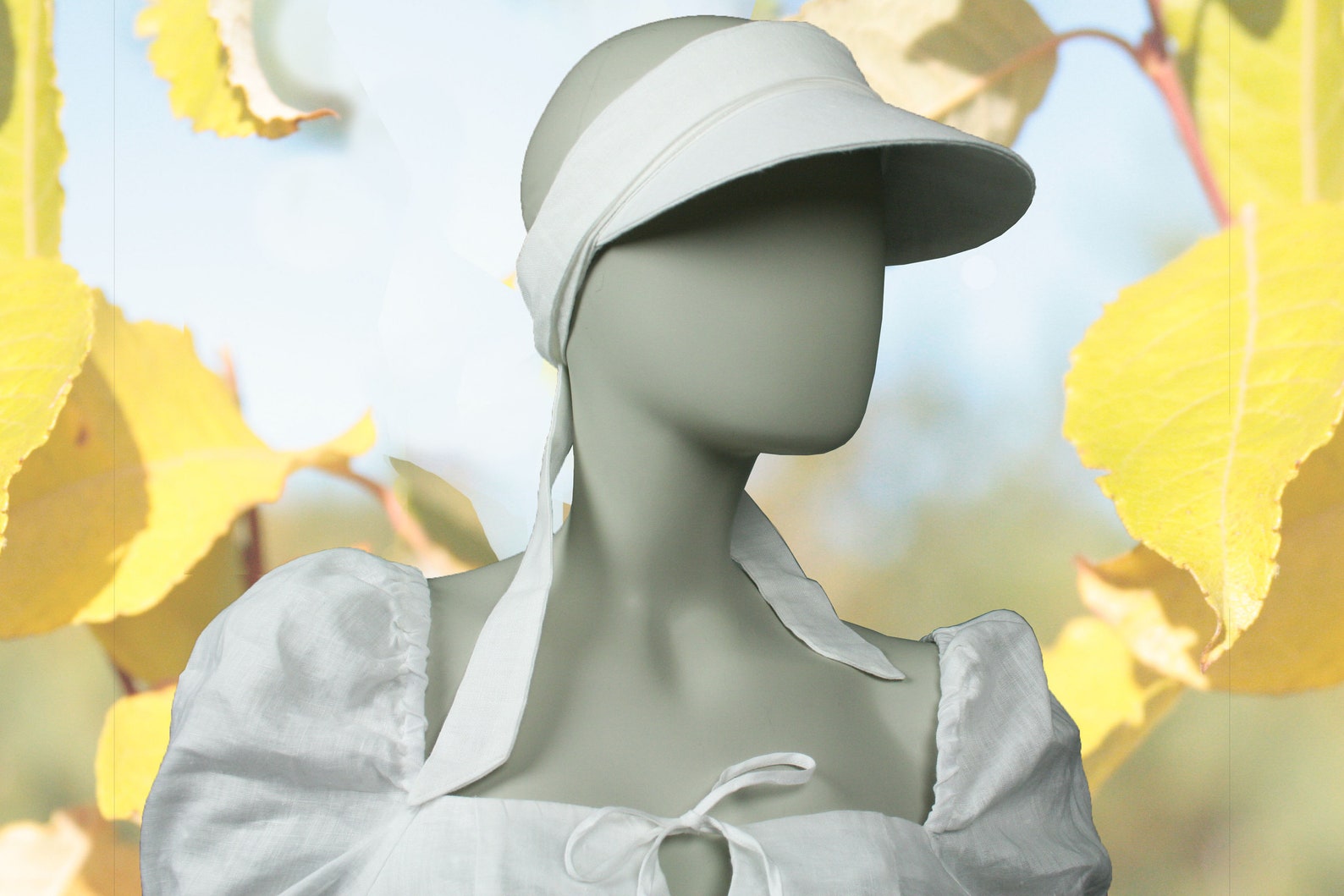 Linen Sun Visor Pdf Sewing Pattern, Wrap Visor, Tie up Visor, Sun Visor ...