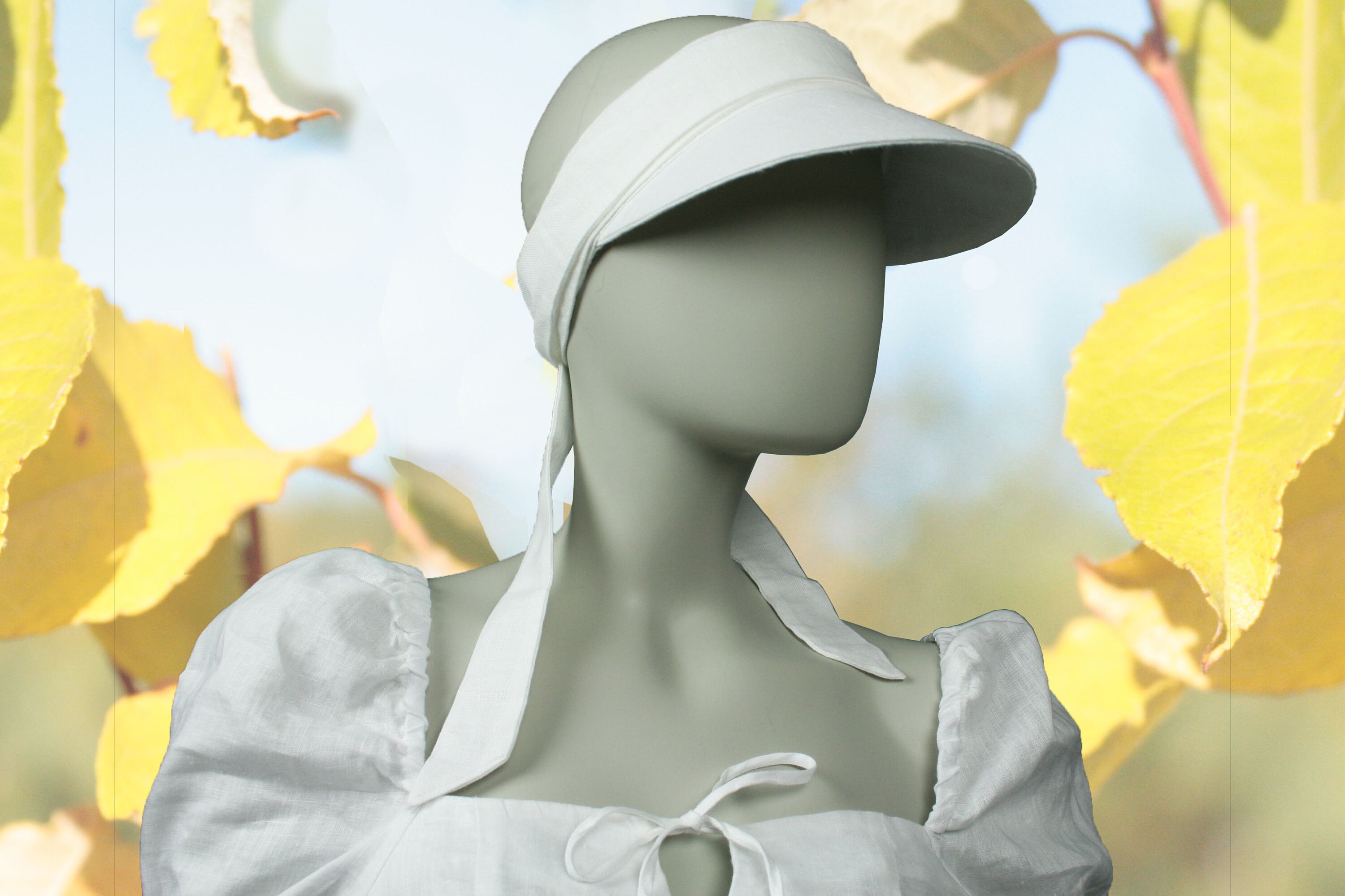 Linen Sun Visor Pdf Sewing Pattern, Wrap Visor, Tie up Visor, Sun Visor ...