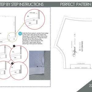 Linen Blouse, XS,S, M, L, PDF Sewing Pattern - Etsy