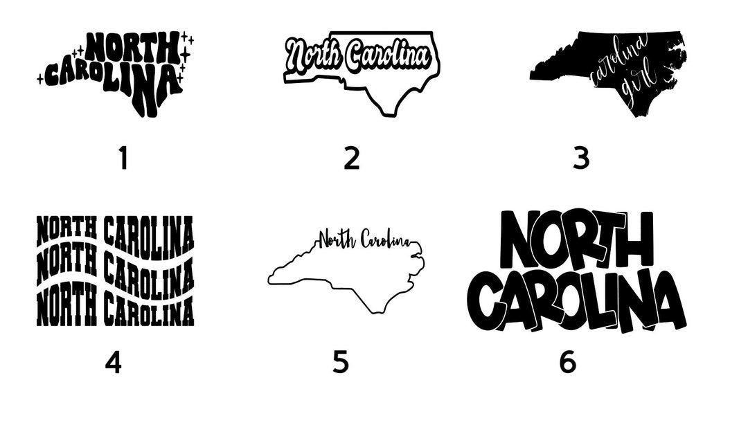 North Carolina Decals Show Your State Pride! - Etsy