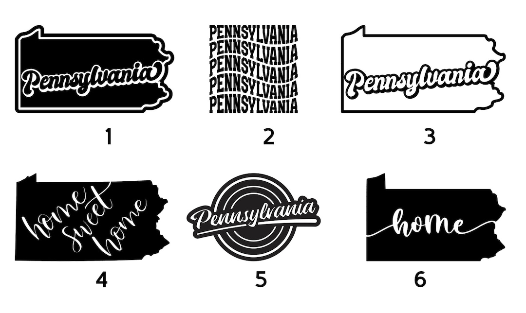 Pennsylvania Decals Show Your State Pride - Etsy