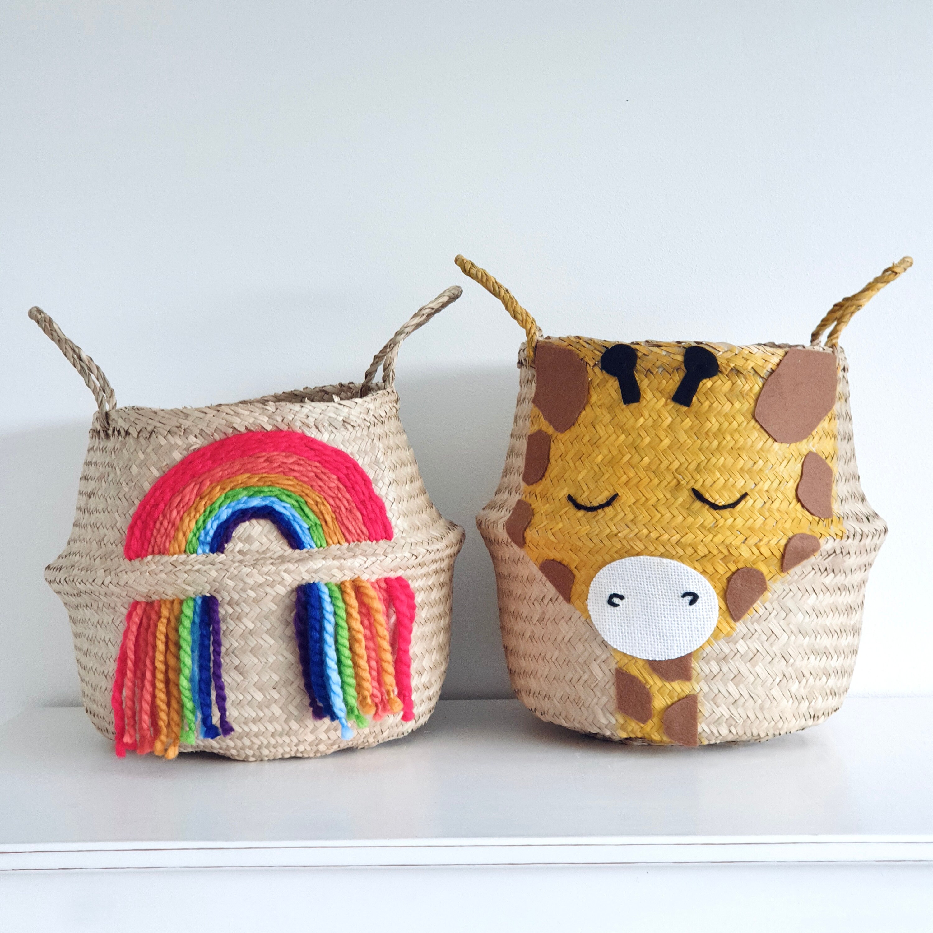 Giraffe Seagrass Basket | Nursery Storage | Toy Basket | Safari Kids ...