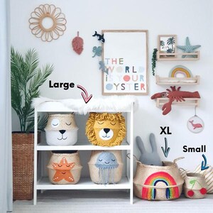 Beautiful Rainbow Belly Basket Kids Storage Bin for Toys Hand ...