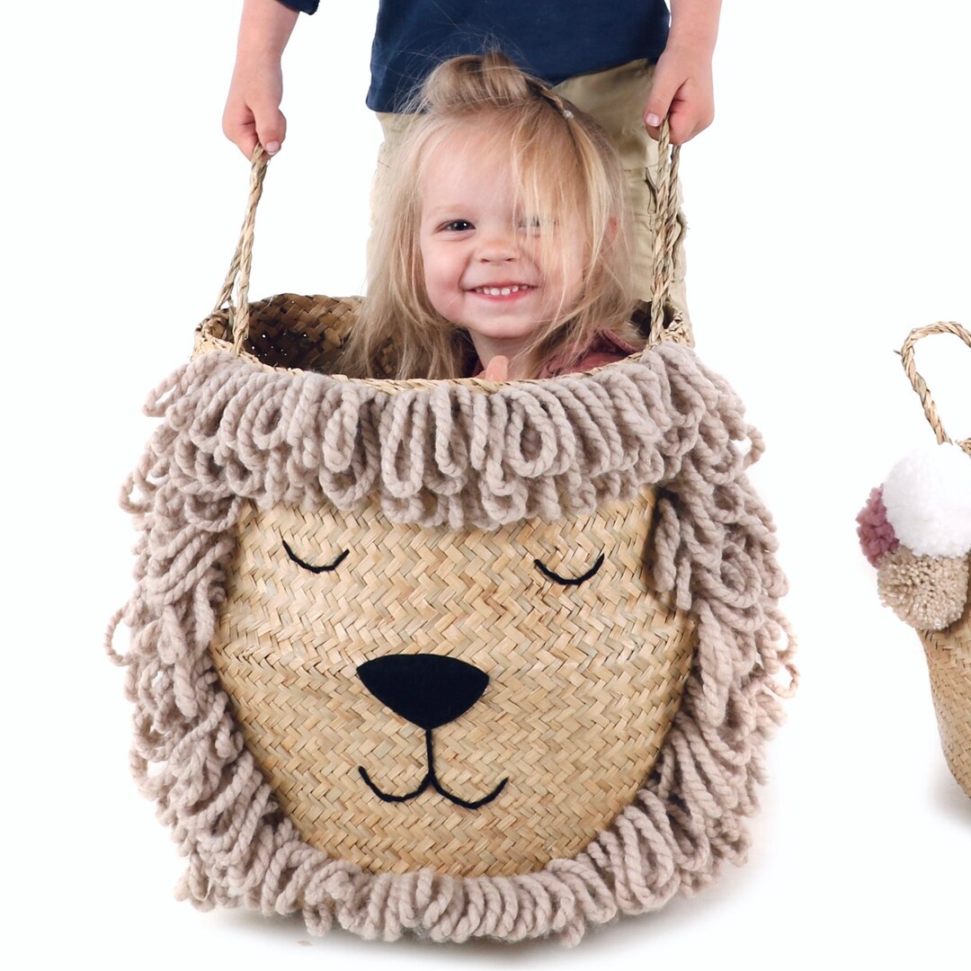 Extra Large Natural Lion Toy Basket - Etsy
