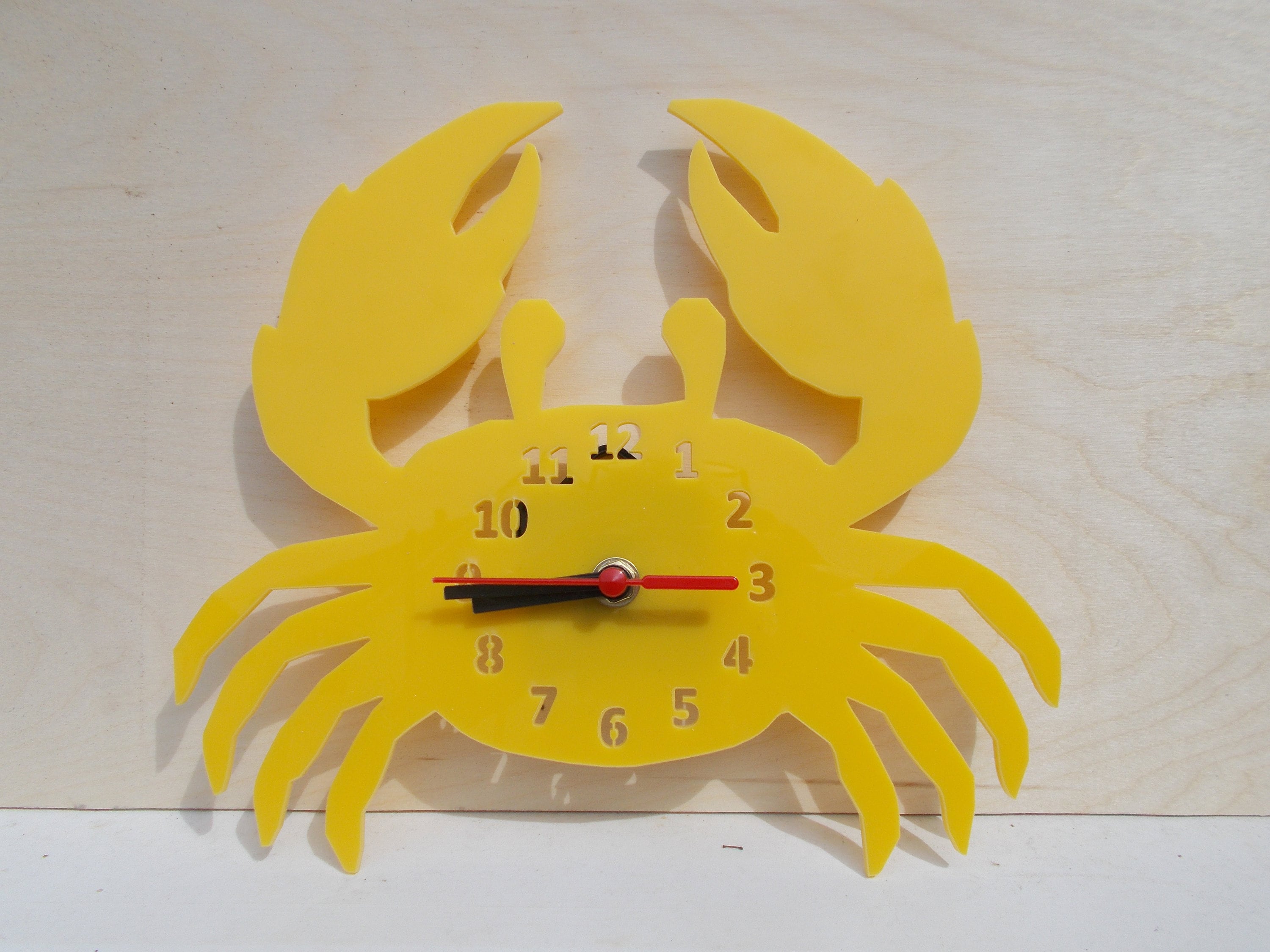 Crab Clock, Laser Cut - Etsy