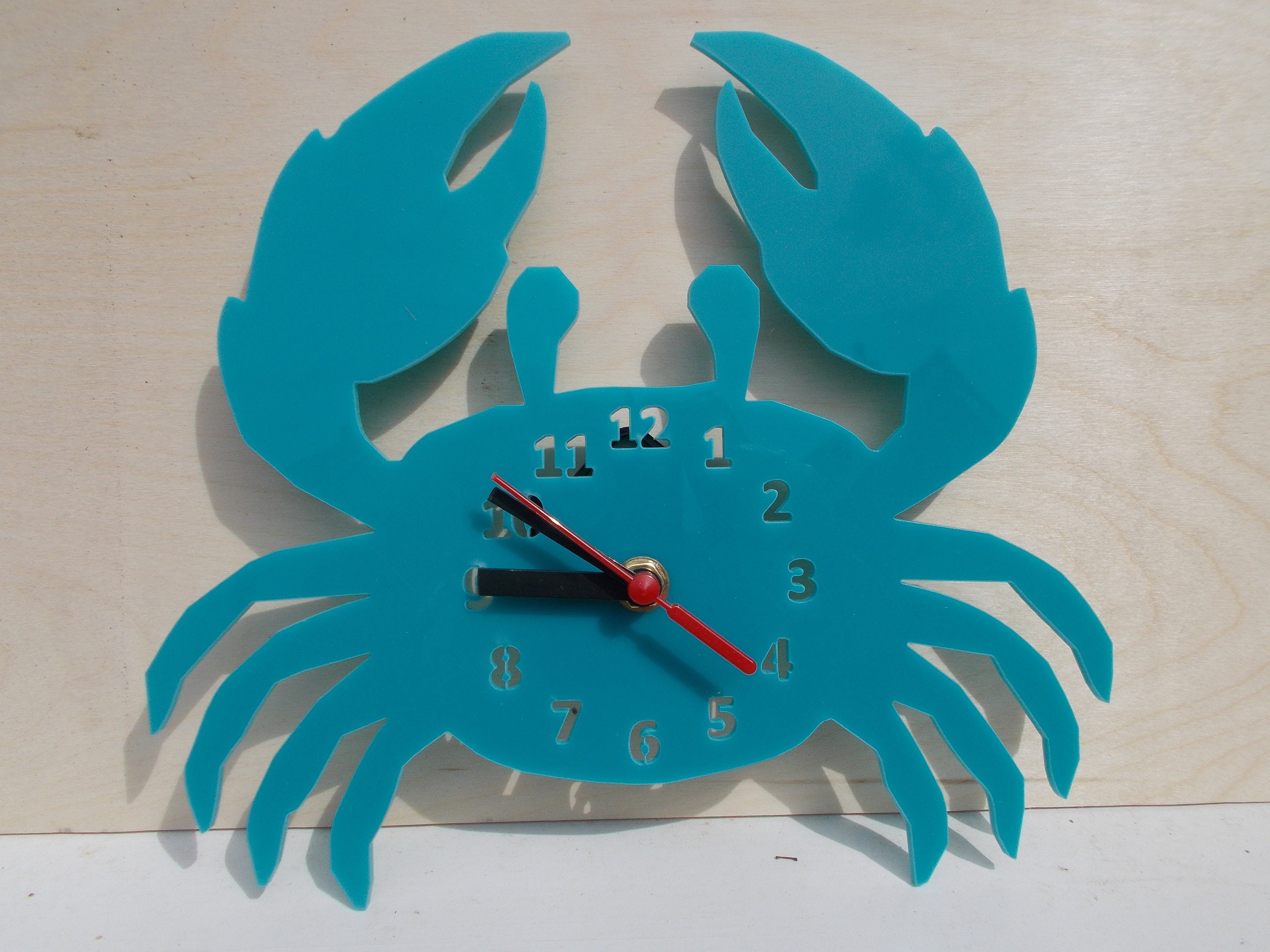 Crab Clock, Laser Cut - Etsy