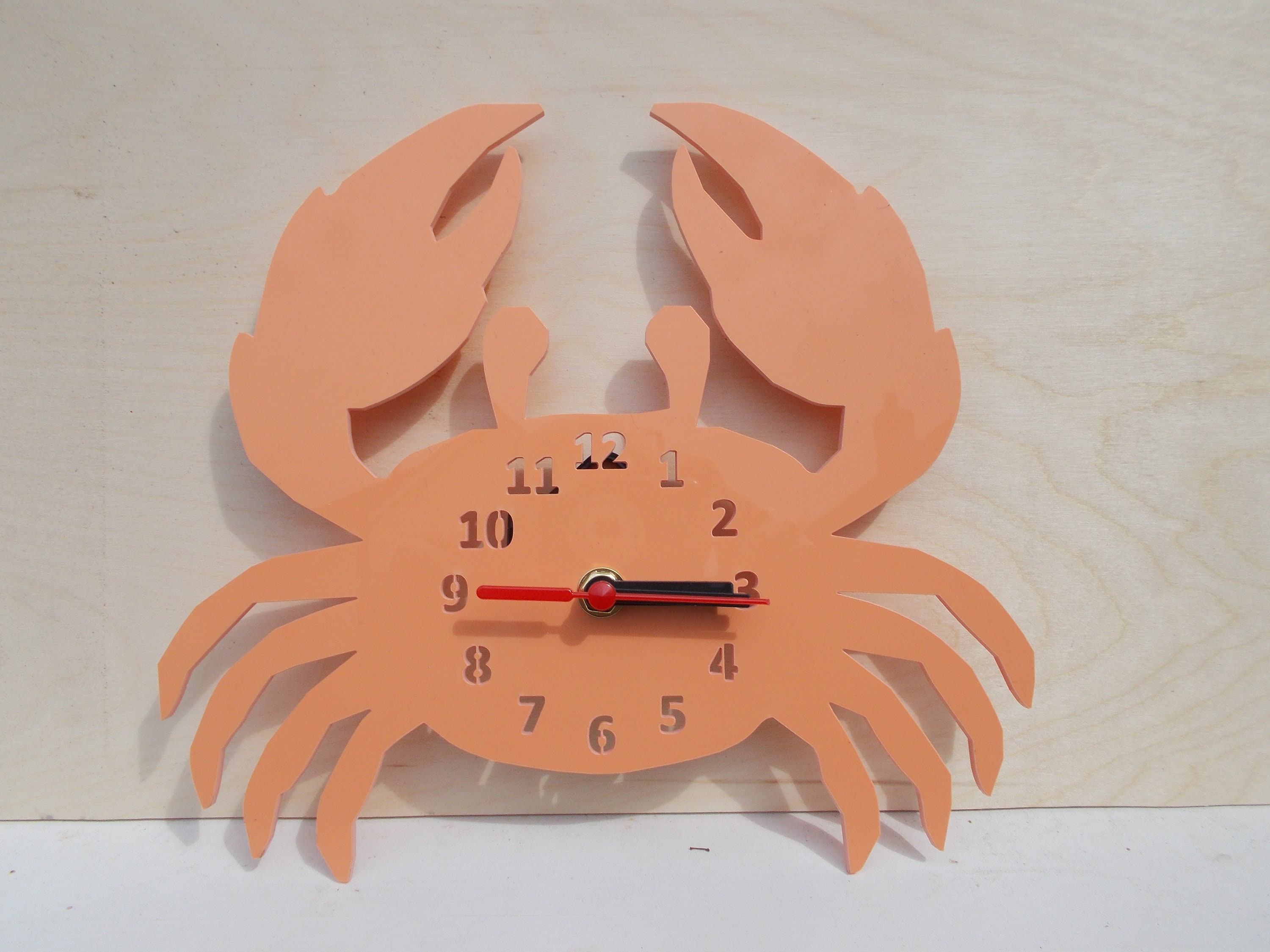 Crab Clock, Laser Cut - Etsy