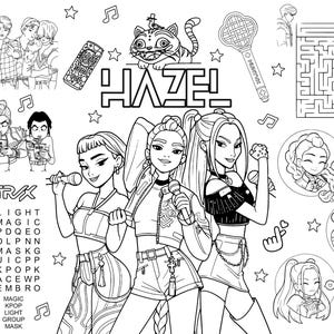 Editable K-pop Demon Hunters Activity Sheet – Canva Template ...