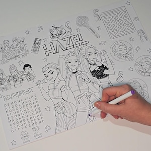 Editable K-pop Demon Hunters Activity Sheet – Canva Template ...