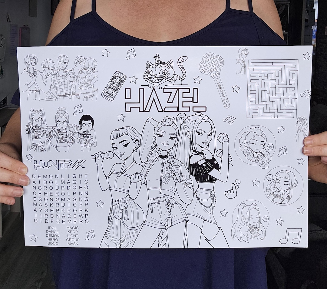 Editable K-pop Demon Hunters Activity Sheet – Canva Template ...