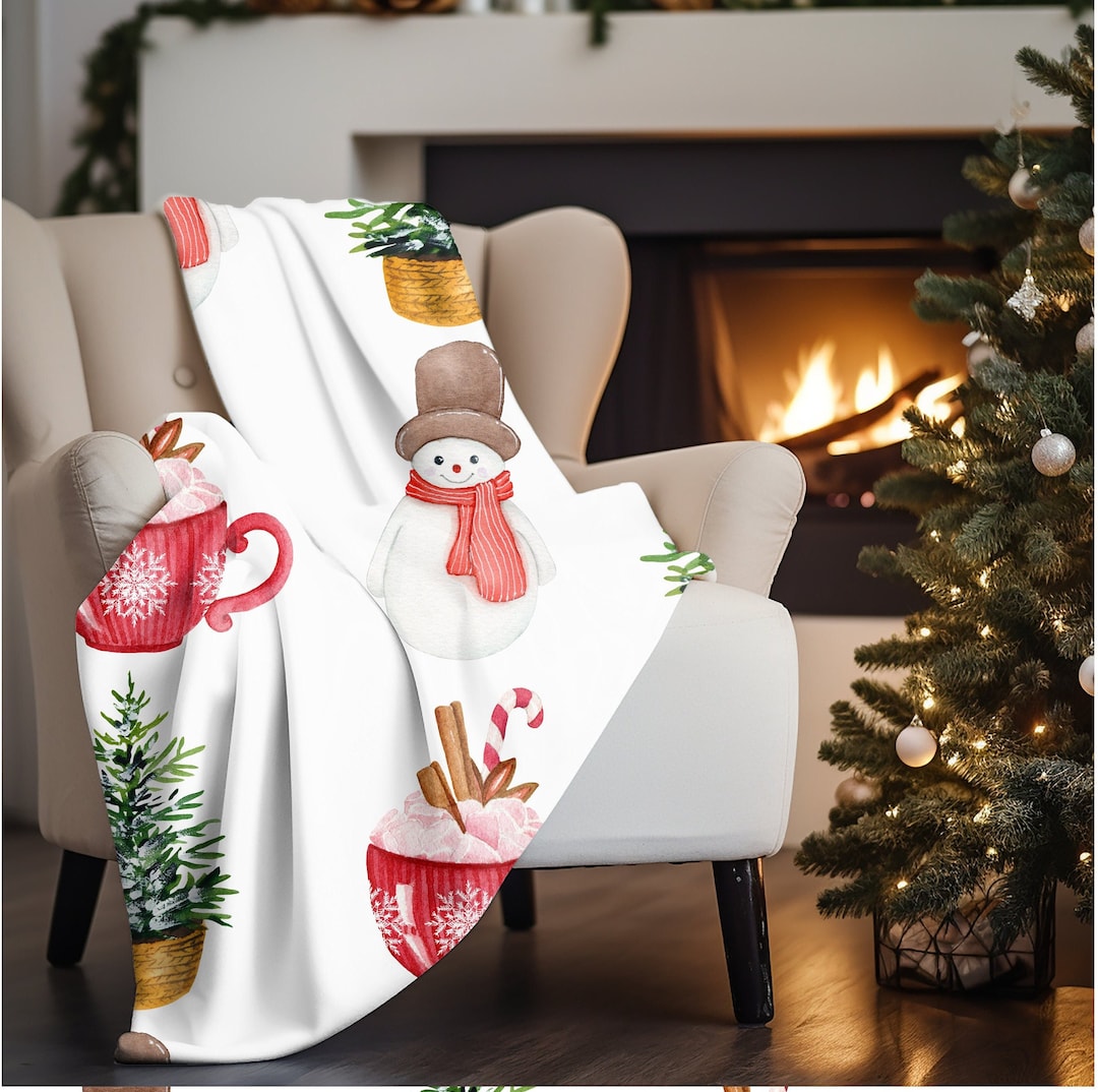 Christmas Blanket-snowman Blanket-fleece Blanket-hot - Etsy