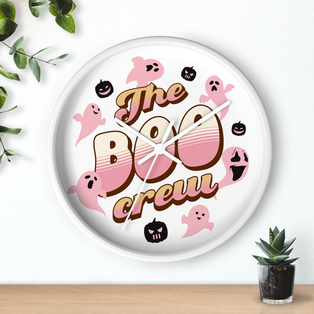 Halloween Clock-halloween Wall Clock-ghost Clock-ghost Wall Clock-boo ...