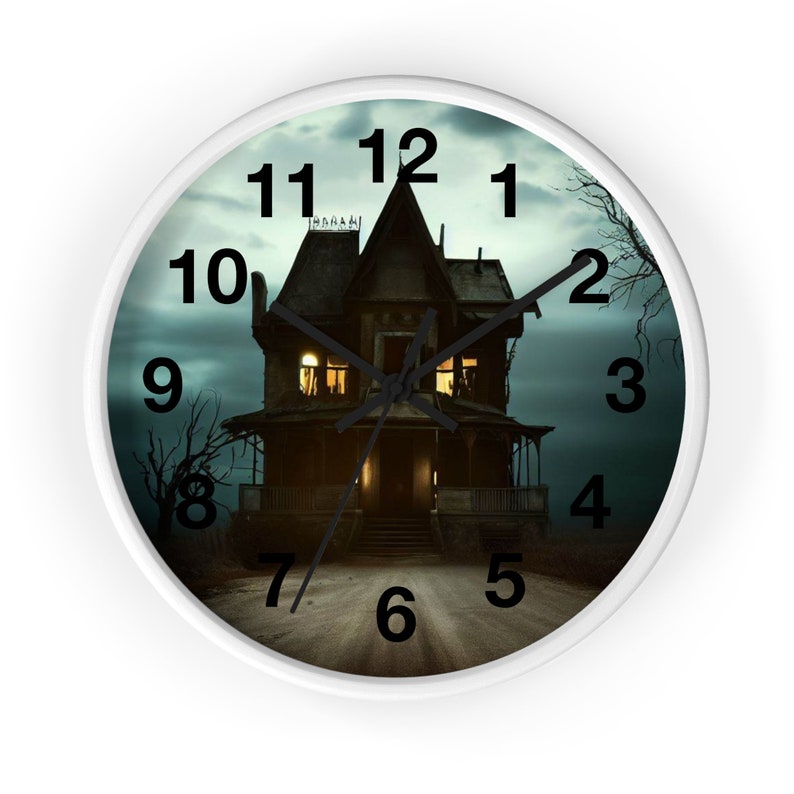 Haunted House Clock-haunted House Wall Clock-haunted Mansion Clock ...