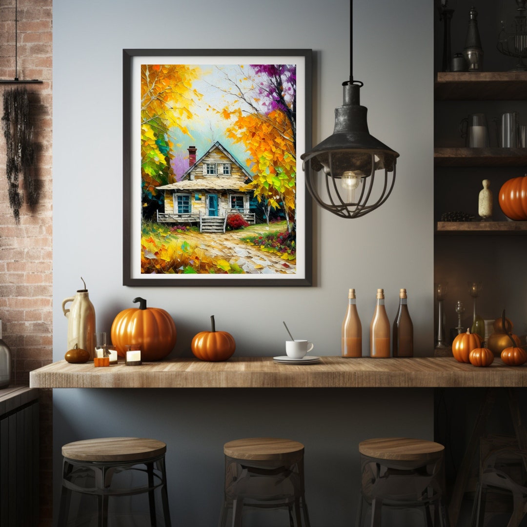 Fall Wall Decor-printable Cottage Still Life Painting-rustic - Etsy