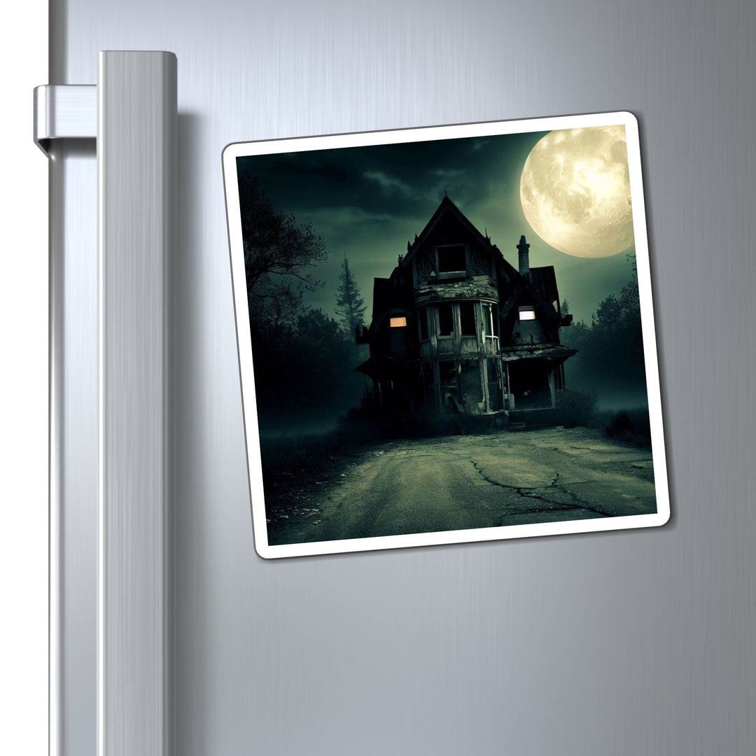 Haunted House Magnet-halloween Haunted House Magnet-haunted - Etsy