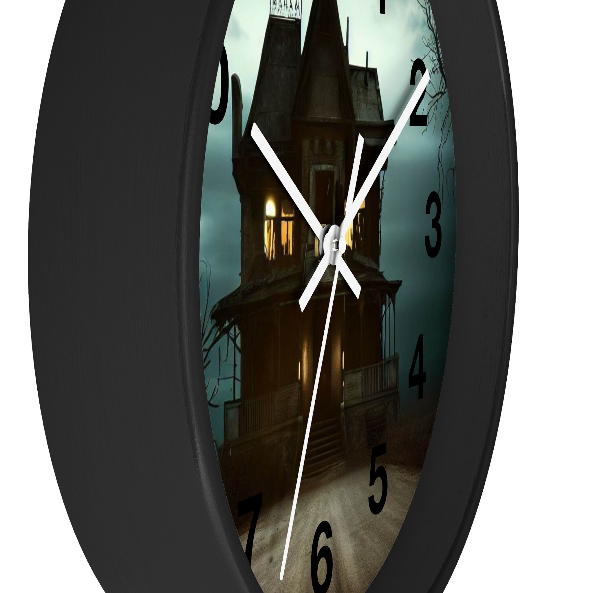 Haunted House Clock-haunted House Wall Clock-haunted Mansion Clock ...
