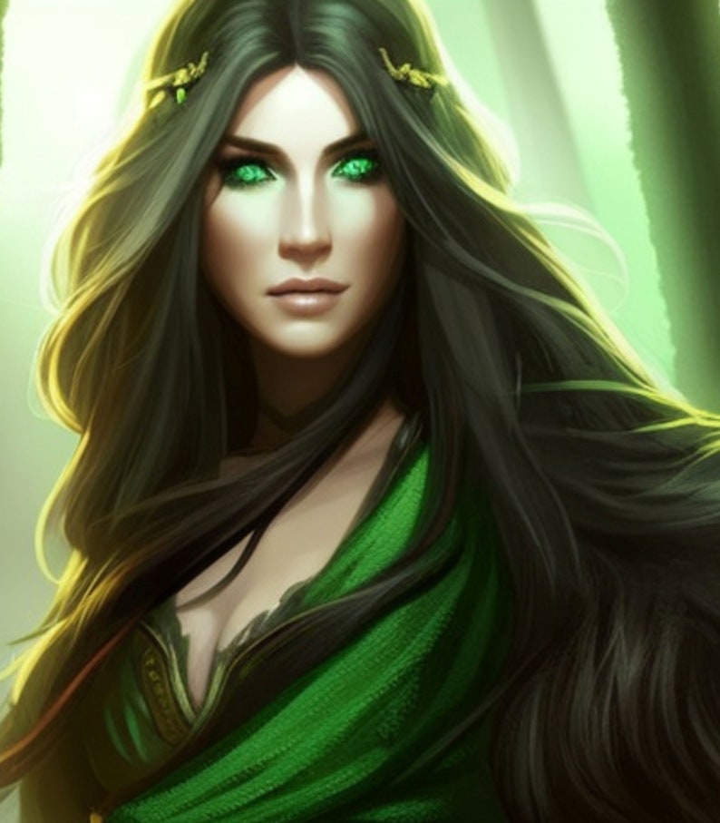 Forest Warrior Witch-female Forest Warrior-forest Warrior-witch Warrior-fantasy Art-digital Art ...