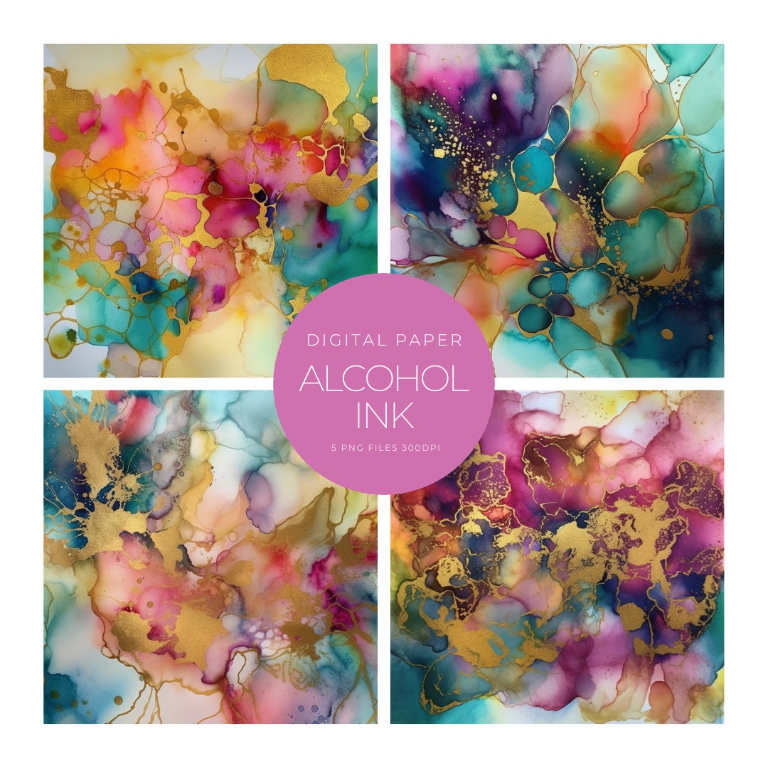 Rainbow Alcohol Ink PNG Clipart: Rainbow Watercolour Background ...