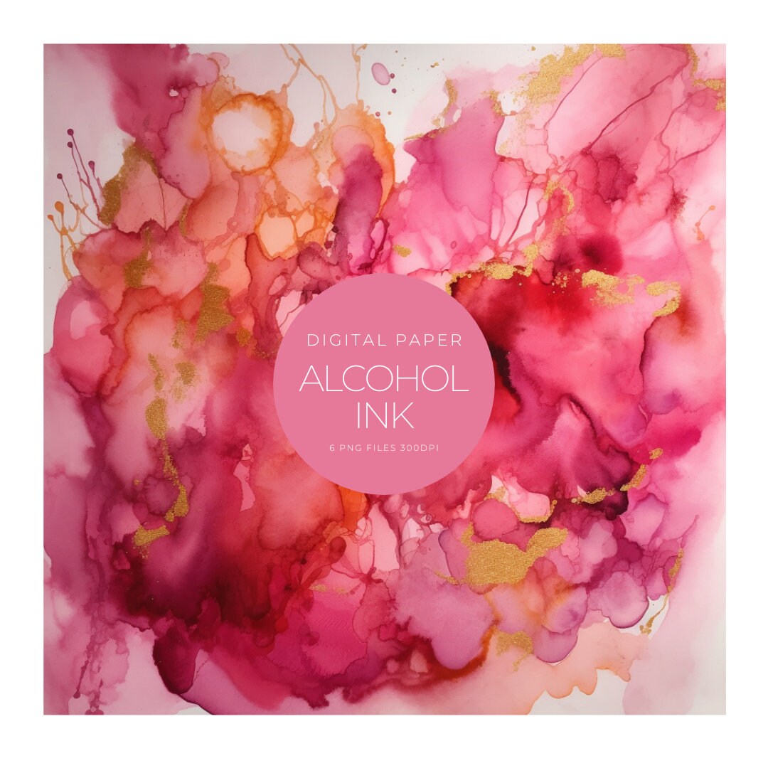 Alcohol Ink Png Clipart, Pink Flower, Colorful, Clipart Digital Paper ...