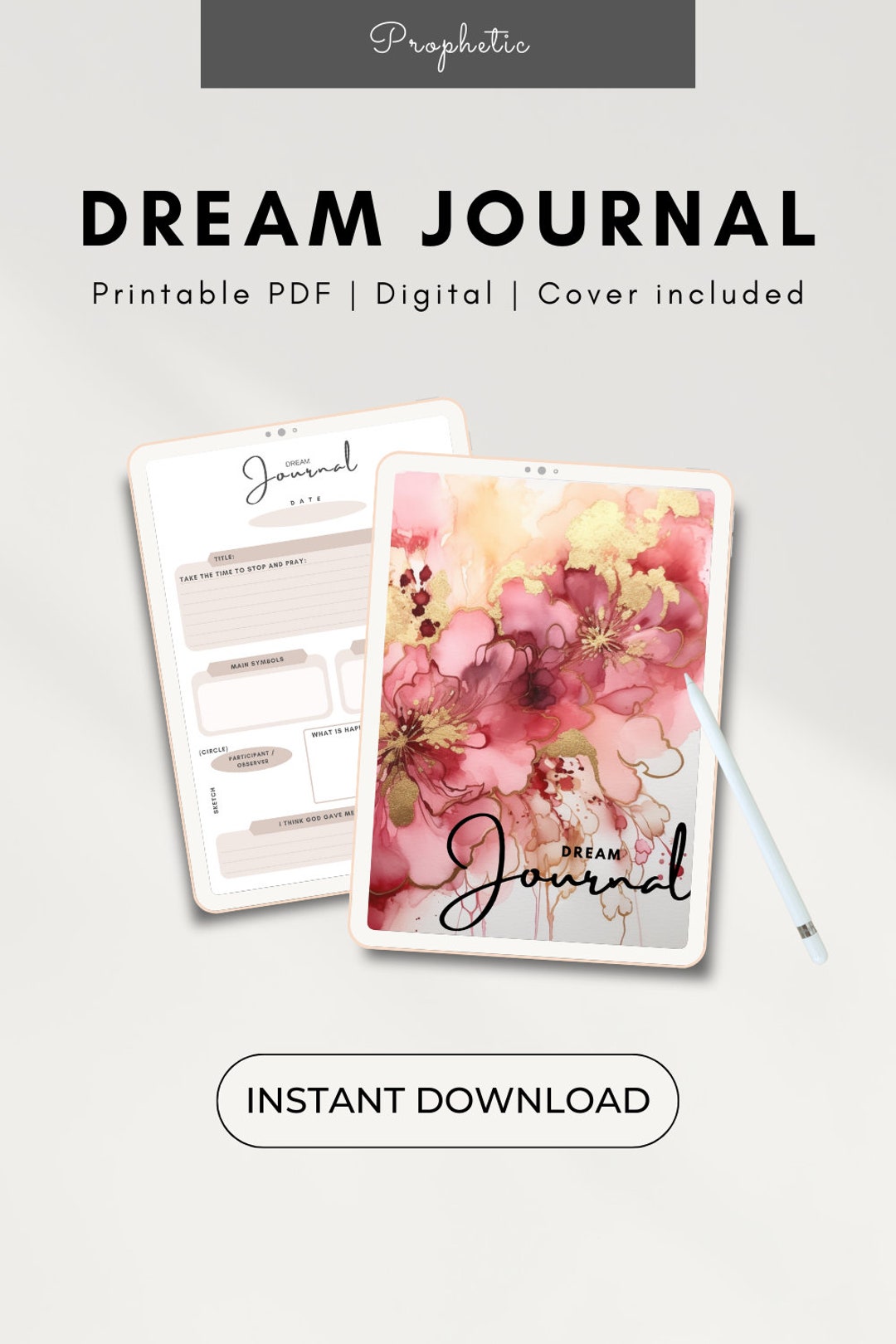 Dream Journal Printable Prophetic Dream Journal Printable Dream ...