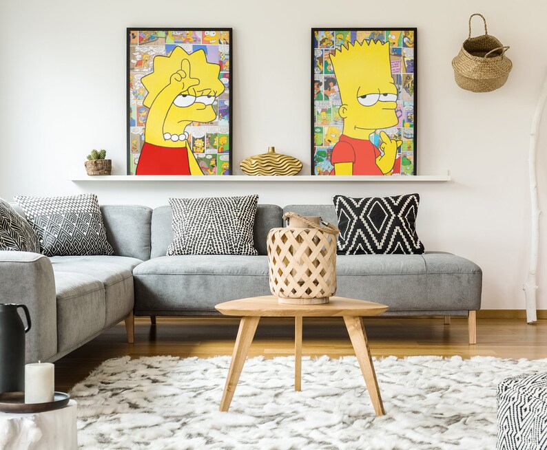 Lisa Simpson Poster, the Simpsons Art, Acrylic Painting Art Print ...