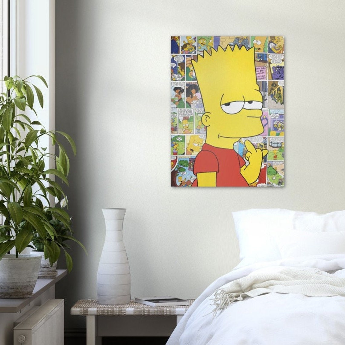 Bart Simpson Poster, the Simpsons Art, Acrylic Painting Art Print ...