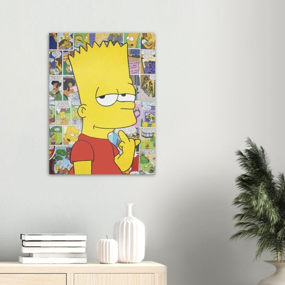 Bart Simpson Poster, the Simpsons Art, Acrylic Painting Art Print ...