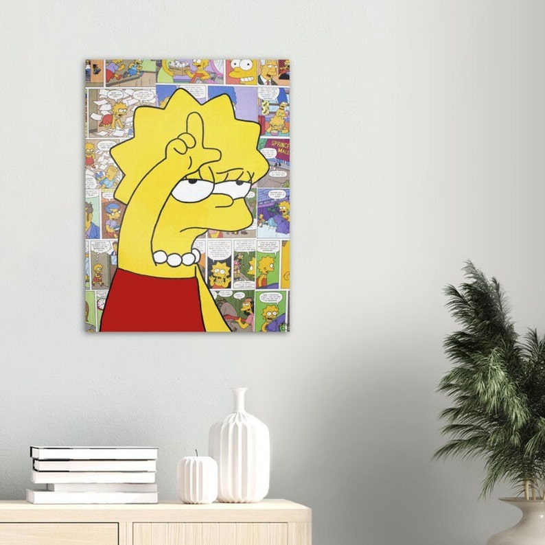 Lisa Simpson Poster, the Simpsons Art, Acrylic Painting Art Print ...