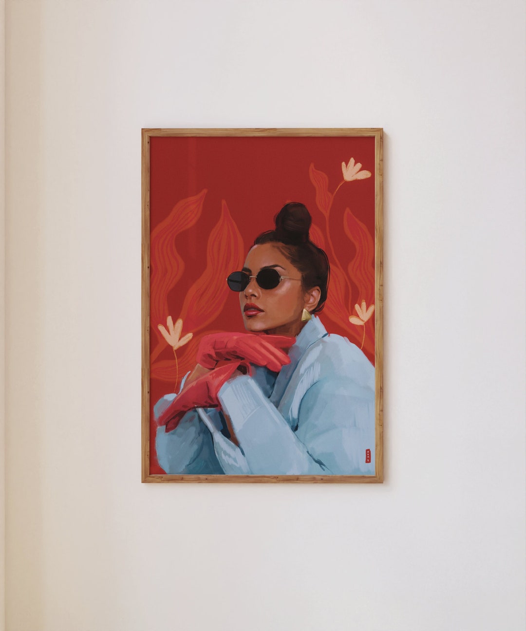 SWEET RED Illustration Poster Artwork Red and Digital Painting ...