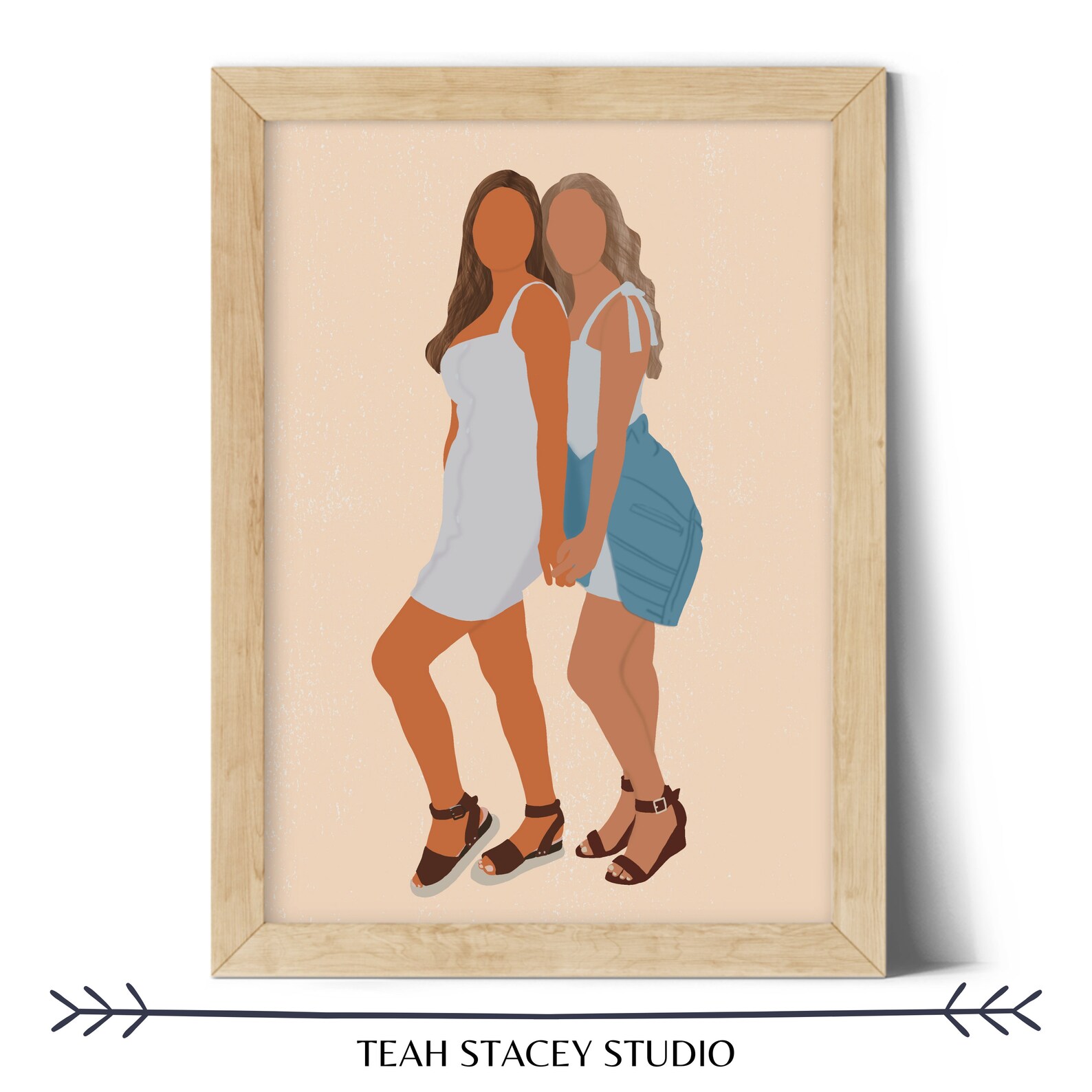 BEST FRIEND PORTRAIT Custom Portrait Drawing Portrait From - Etsy Australia