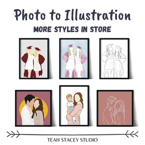 BEST FRIEND PORTRAIT, Custom Portrait Drawing, Portrait From Photo ...