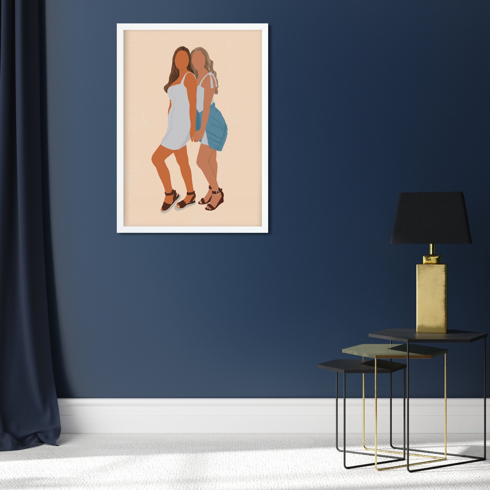 BEST FRIEND PORTRAIT Custom Portrait Drawing Portrait From - Etsy Australia