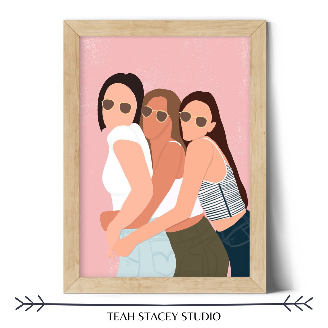 BEST FRIEND PORTRAIT Custom Portrait Drawing Portrait From - Etsy Australia