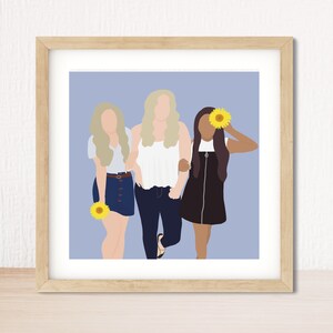 BEST FRIEND PORTRAIT, Custom Portrait Drawing, Portrait From Photo ...