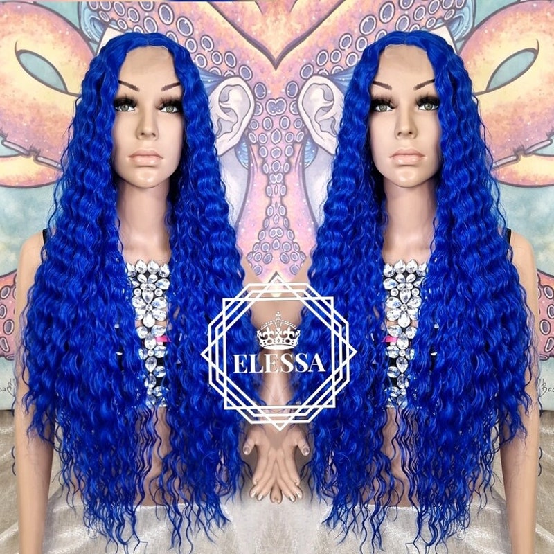 Blue Lace Front Wig - Etsy