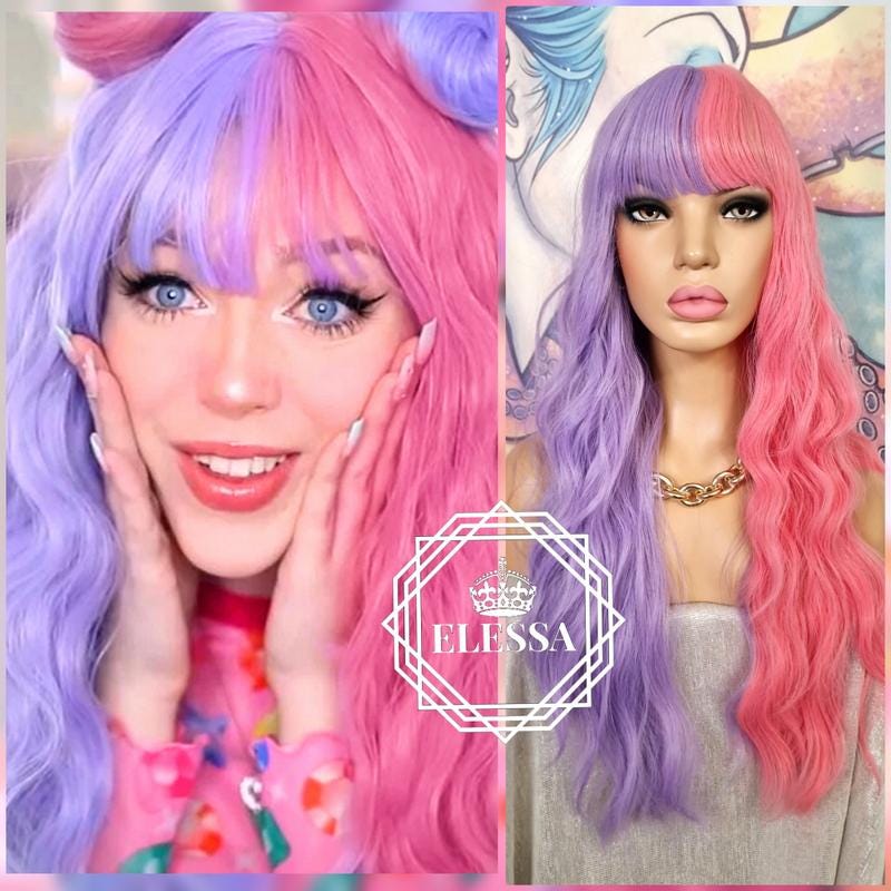 Cotton Candy Wig - Etsy